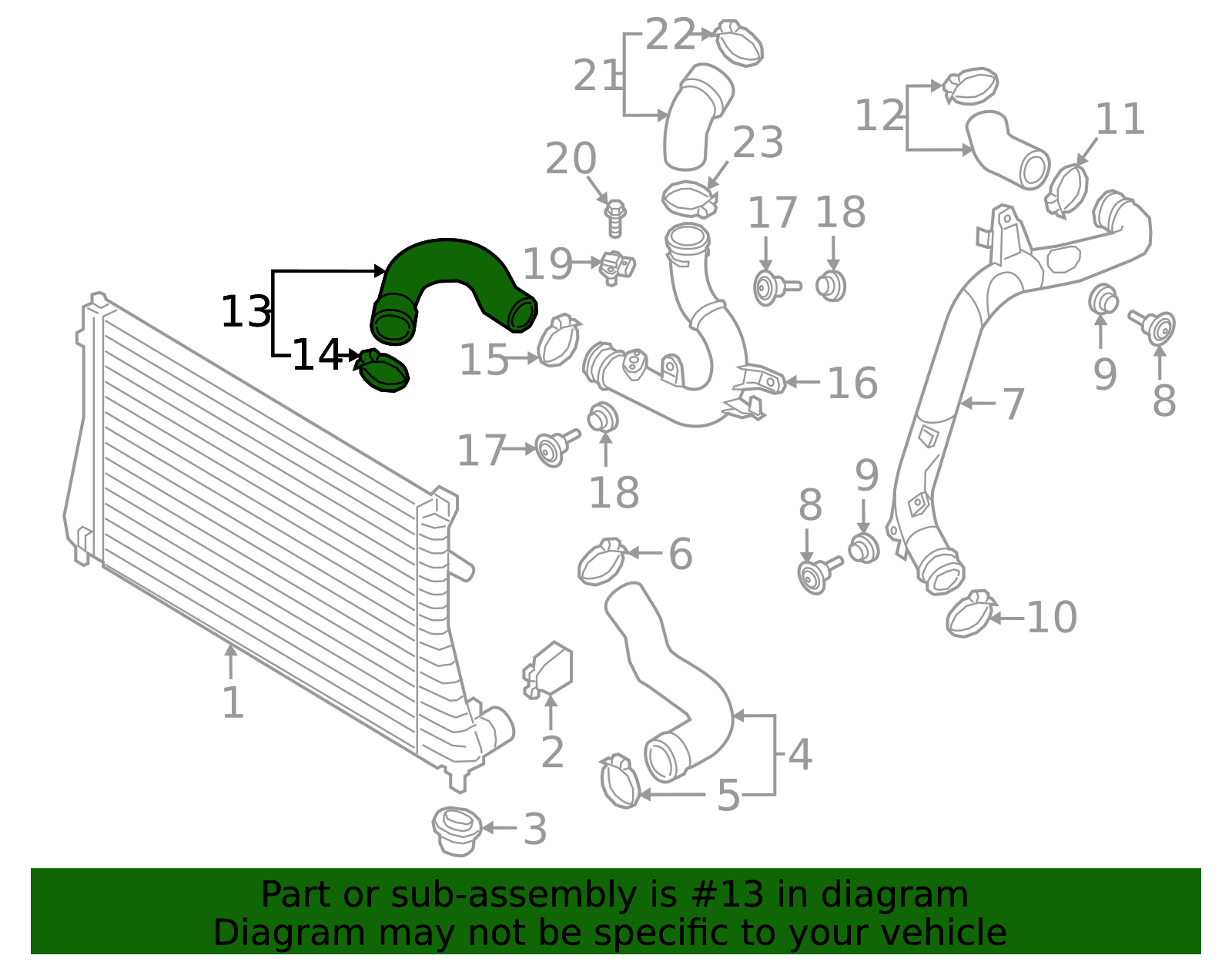 5QF-145-834 - Inter-Cooler Pipe 2018-2024 Volkswagen Tiguan ...