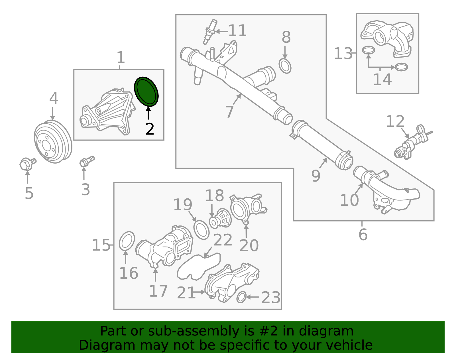 JL3Z-8507-A - 2018-2021 Ford F-150 - Water Pump Gasket | Dealer Auto Parts