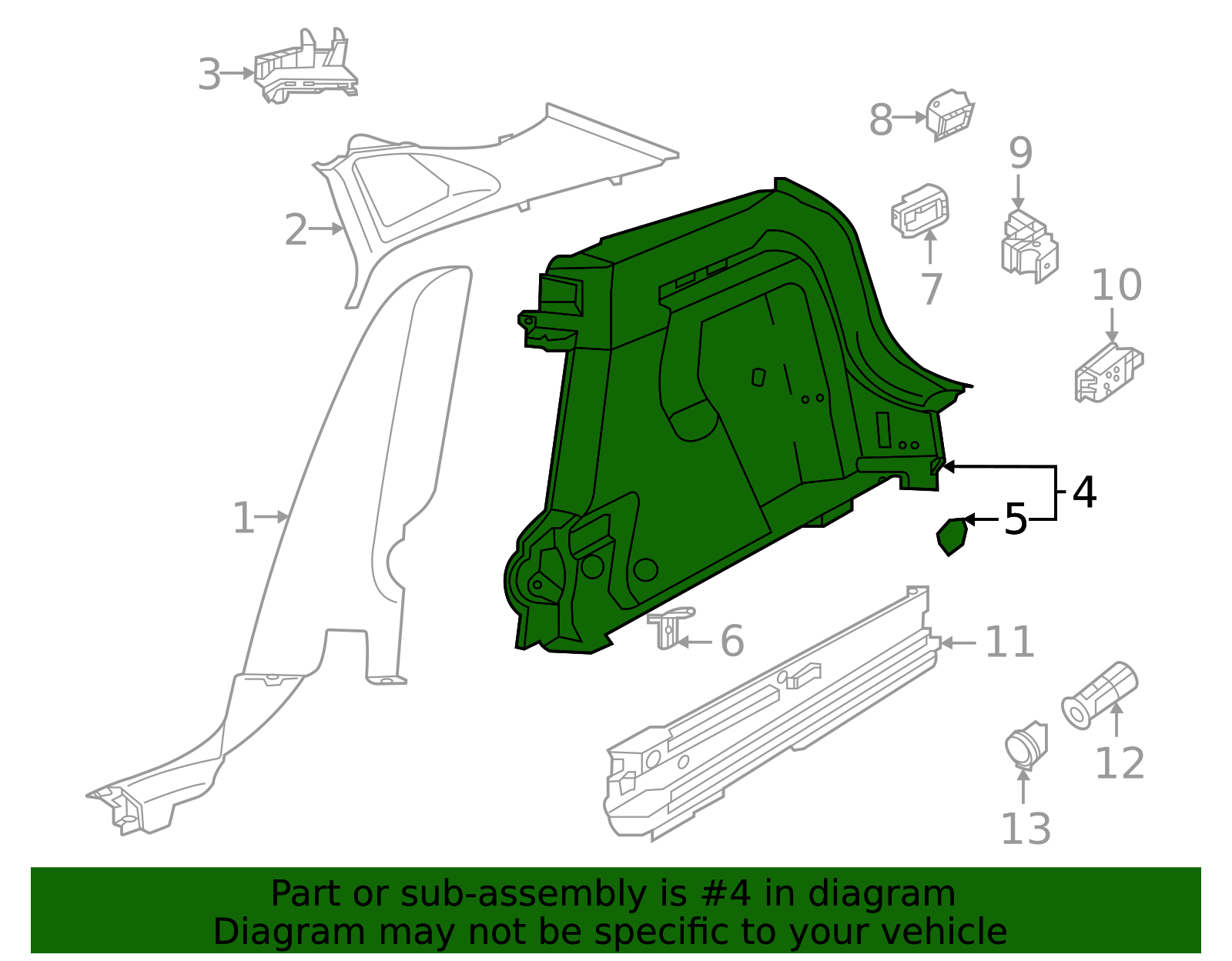 11K-867-428-B-CA9 - Quarter Trim 2023-2024 Volkswagen ID.4 | Wolfsburg ...