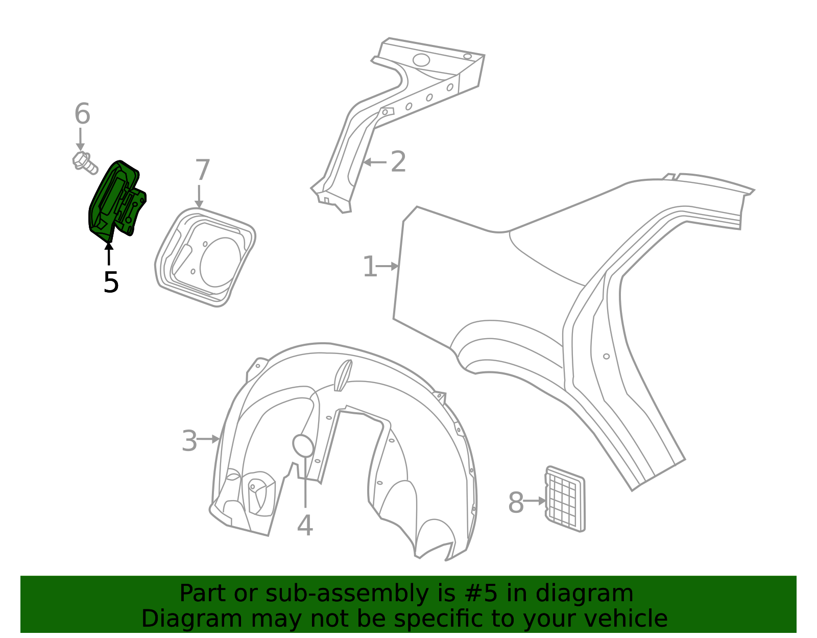 68500541AA - Hood Bezel Right | Mopar Parts Canada