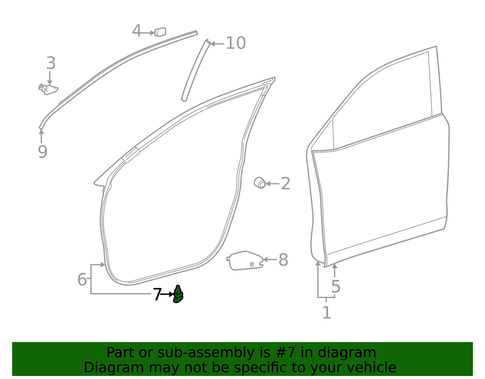 Genuine Official Toyota Door Weather-Strip Clip part# 90467-04034 for ...