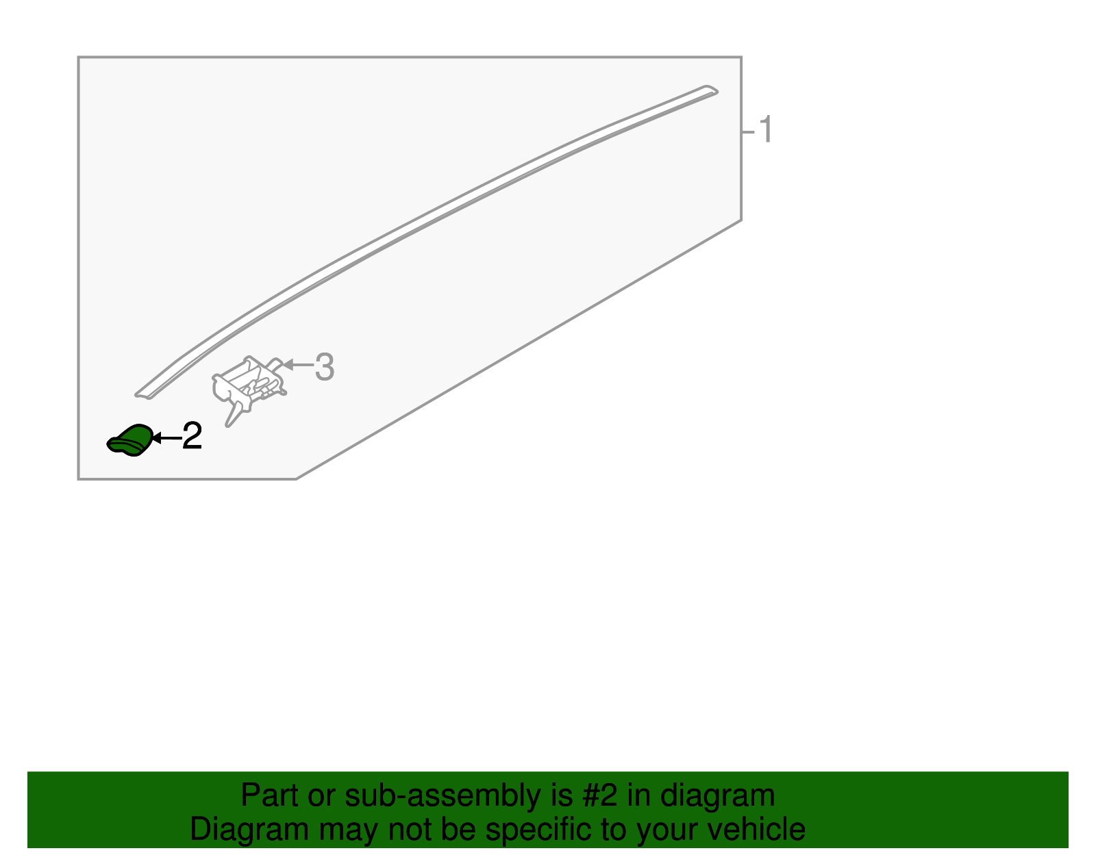 87243-3W000 - Roof Molding End Piece 2011-2016 Kia Sportage | Kia.Parts ...