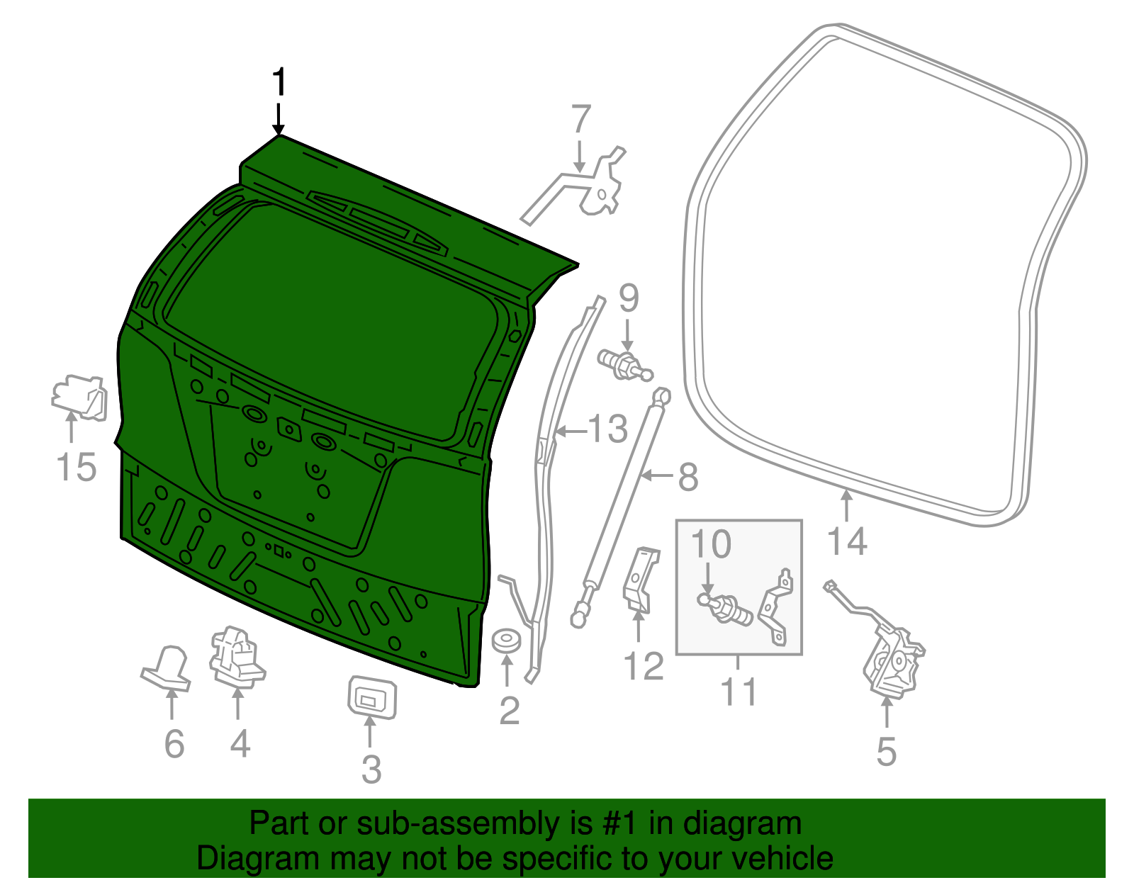 68100-T1W-A82ZZ - Lift Gate 2015-2016 Honda CR-V | Honda Parts Online