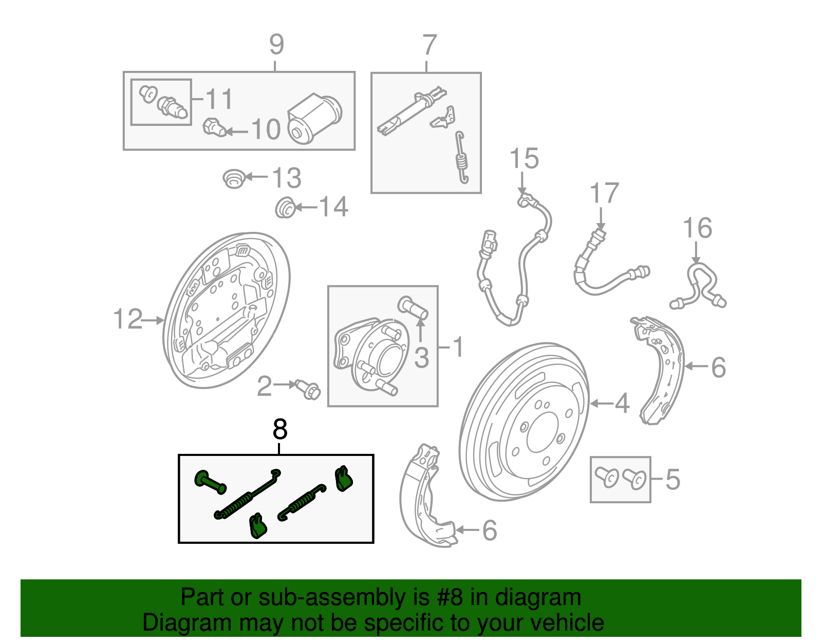2011-2019 Ford Fiesta | Repair Kit | 8V5Z-2A225-A | Walls' Ford Parts
