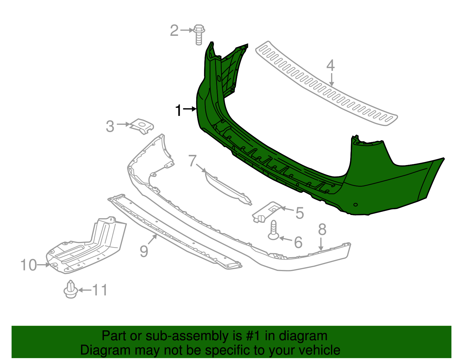 86611-A9000 - Bumper Cover 2015-2018 Kia Sedona | Kia.Parts Store