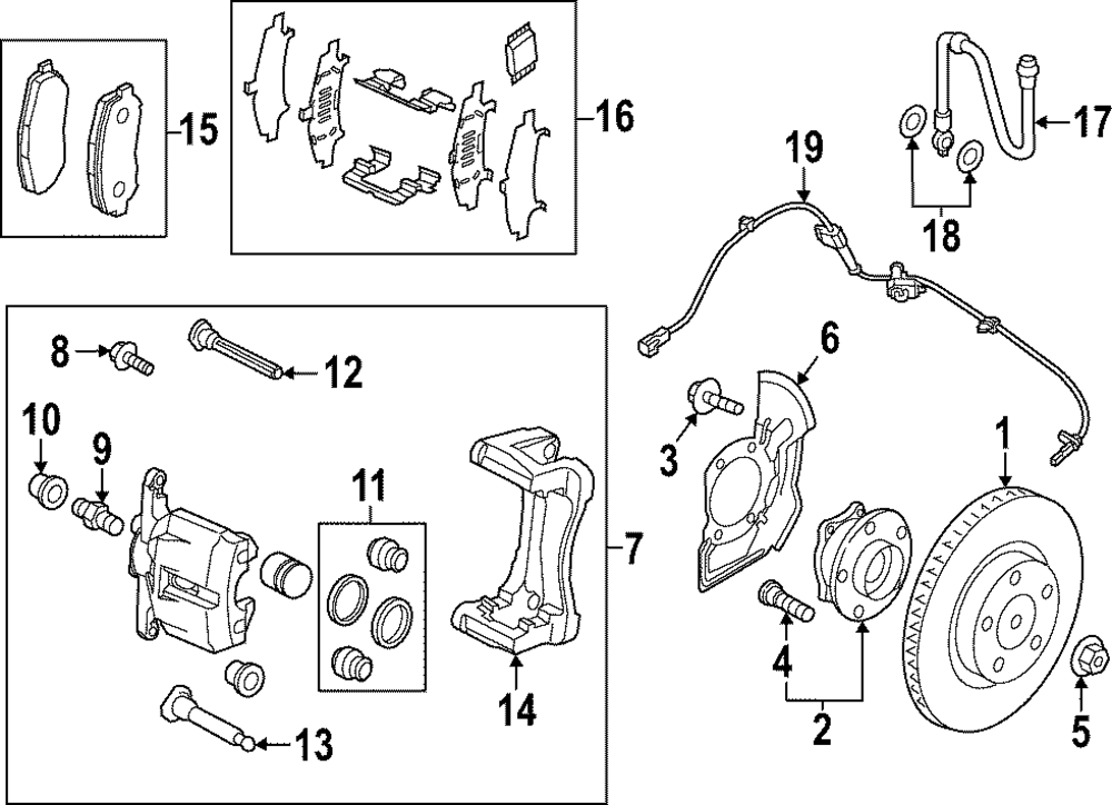 2023-2025 Mazda CX-50 Pad Sub Set Front Caliper VAY0-33-28ZA | OEM ...