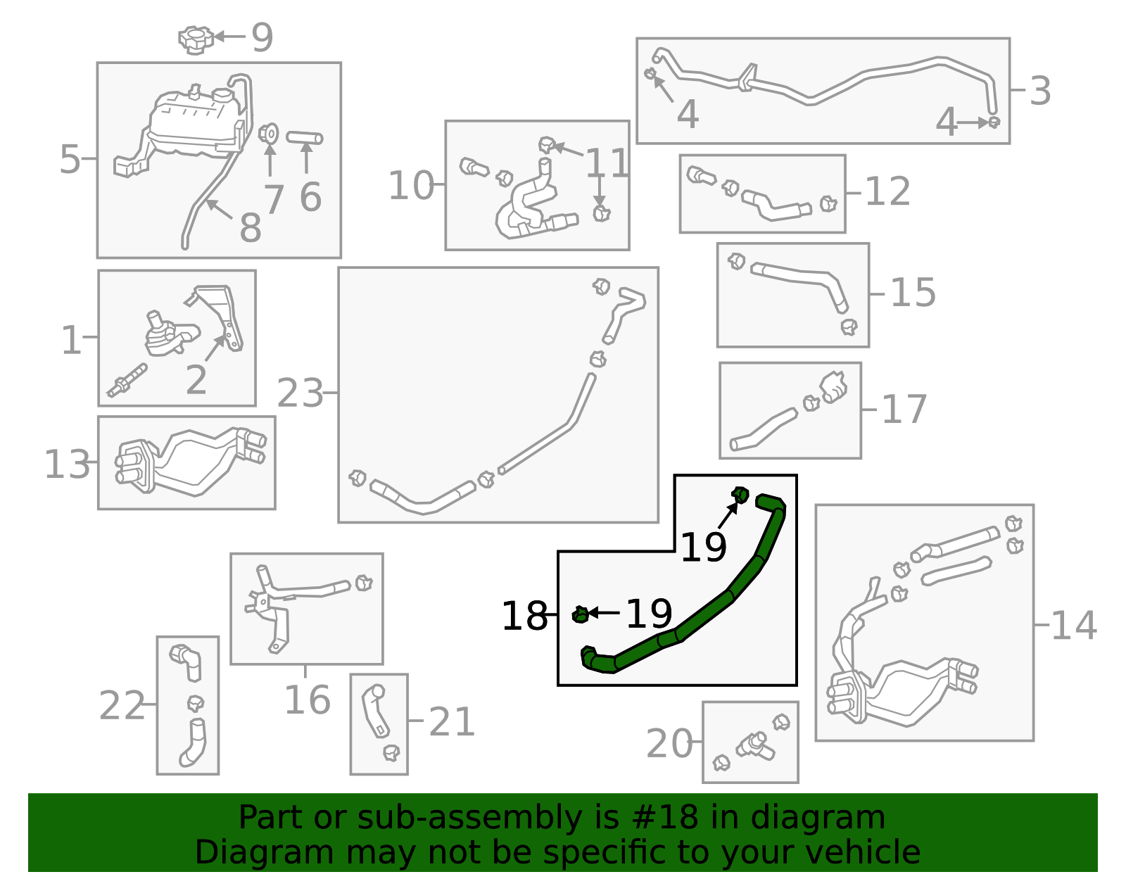2019-2020 Cadillac CT6 Auxiliary Heater Inlet Hose 84620041 | Shop ...