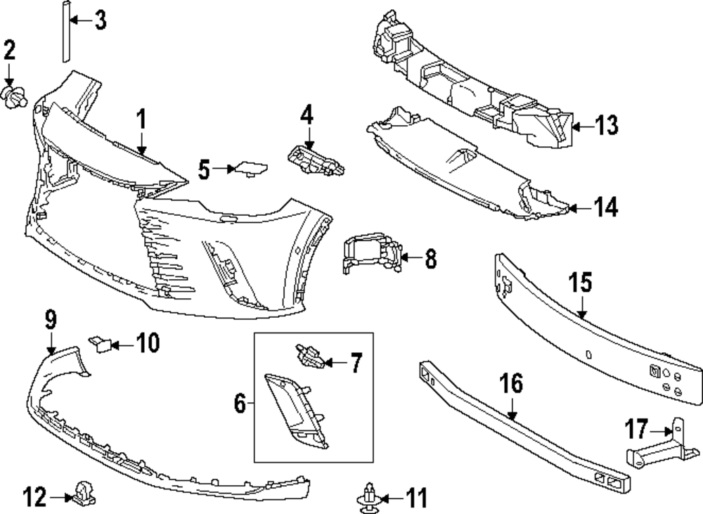 53104-0E040 - 2023-2024 Lexus - Lower Grille | My L Parts