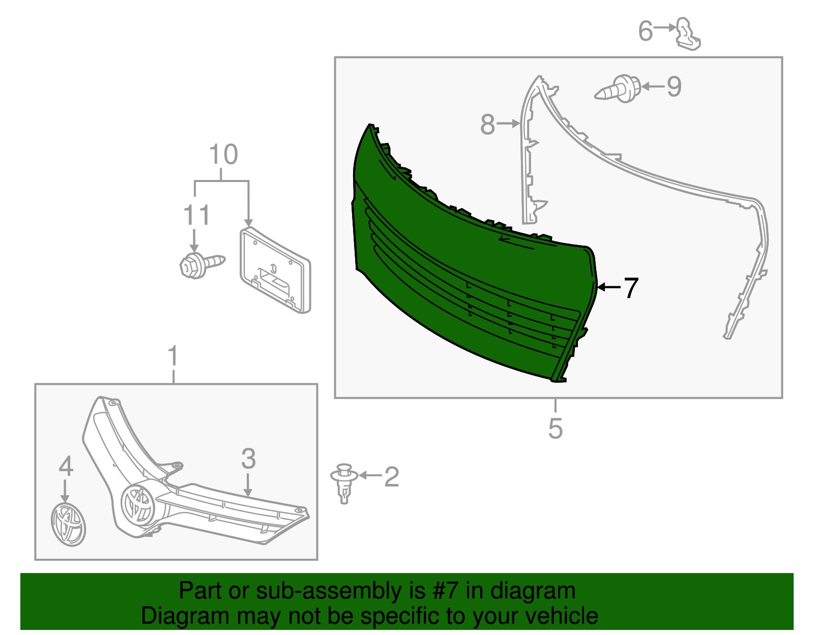 53112-02510 - Grille 2014-2016 Toyota Corolla | Longo Toyota Parts