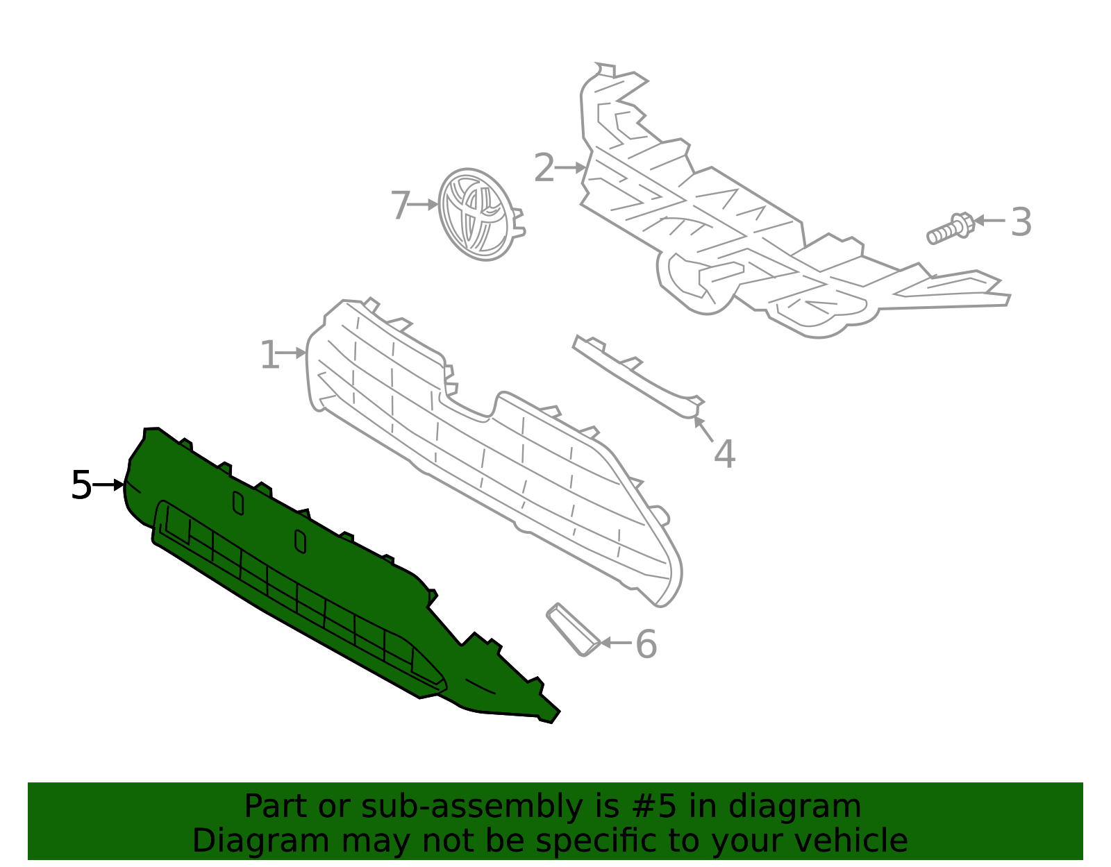 2022-2025 Toyota RAV4 Lower Grille 53113-0R091 | OEM Parts Online