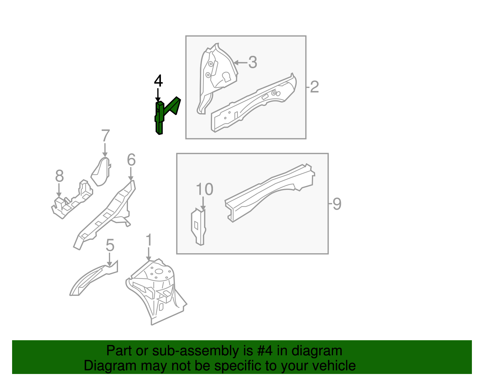 2009-2014 Nissan Murano Side Support 62521-1AA0A | Scott Evans Nissan Parts