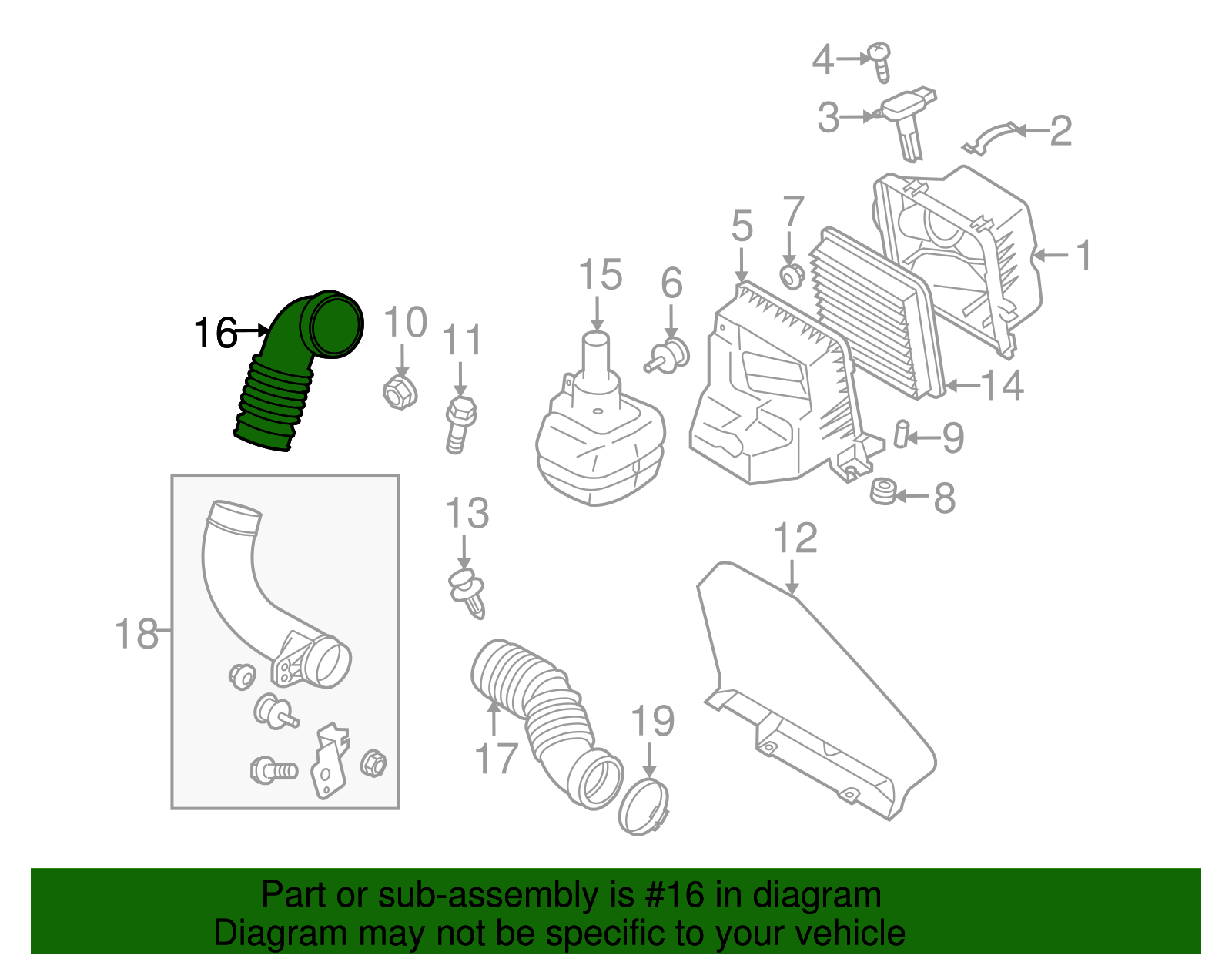 2010-2018 Subaru Boot 46013AJ000 | Subaru Parts For You