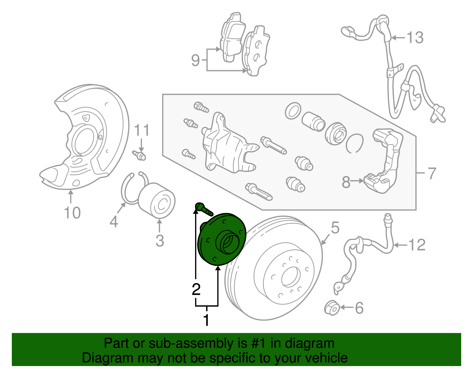 2001-2003 Toyota Prius Front Hub 43502-12140 | Toyota Parts Center
