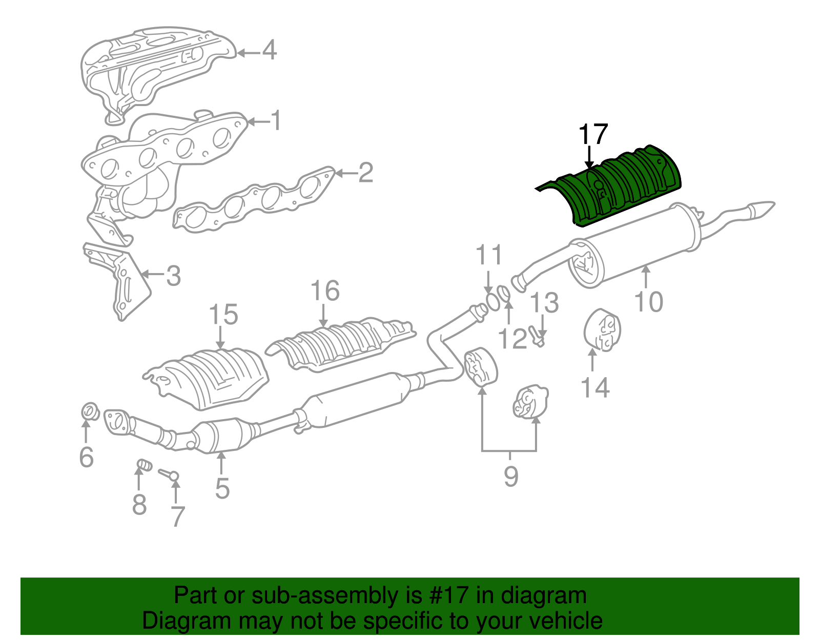 2000-2005 Toyota Echo Heat Shield 58327-52031 | OEM Pro Parts - CA
