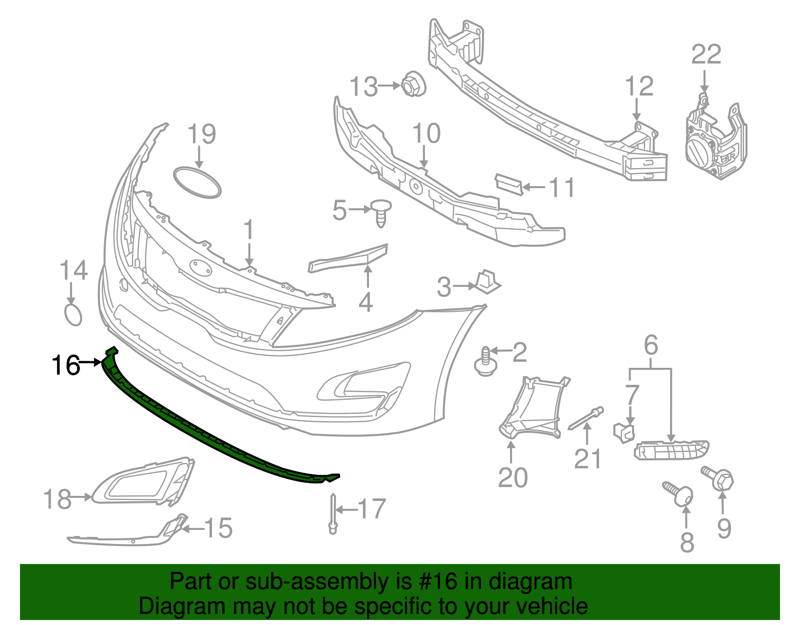 2014-2016 Kia Optima Valance Panel 86591-4U500 | TascaParts.com