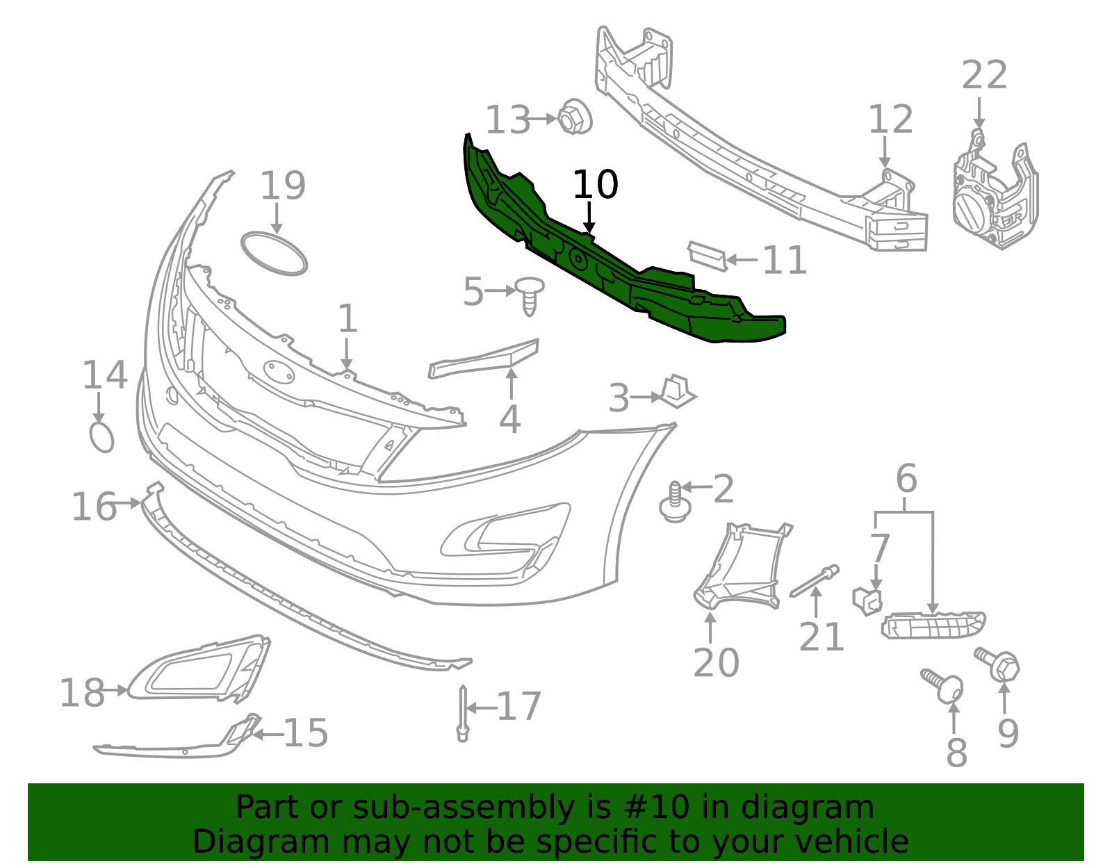 86520-4U510 - Bumper Impact Absorber 2014-2016 Kia Optima | Kia Cheap Parts