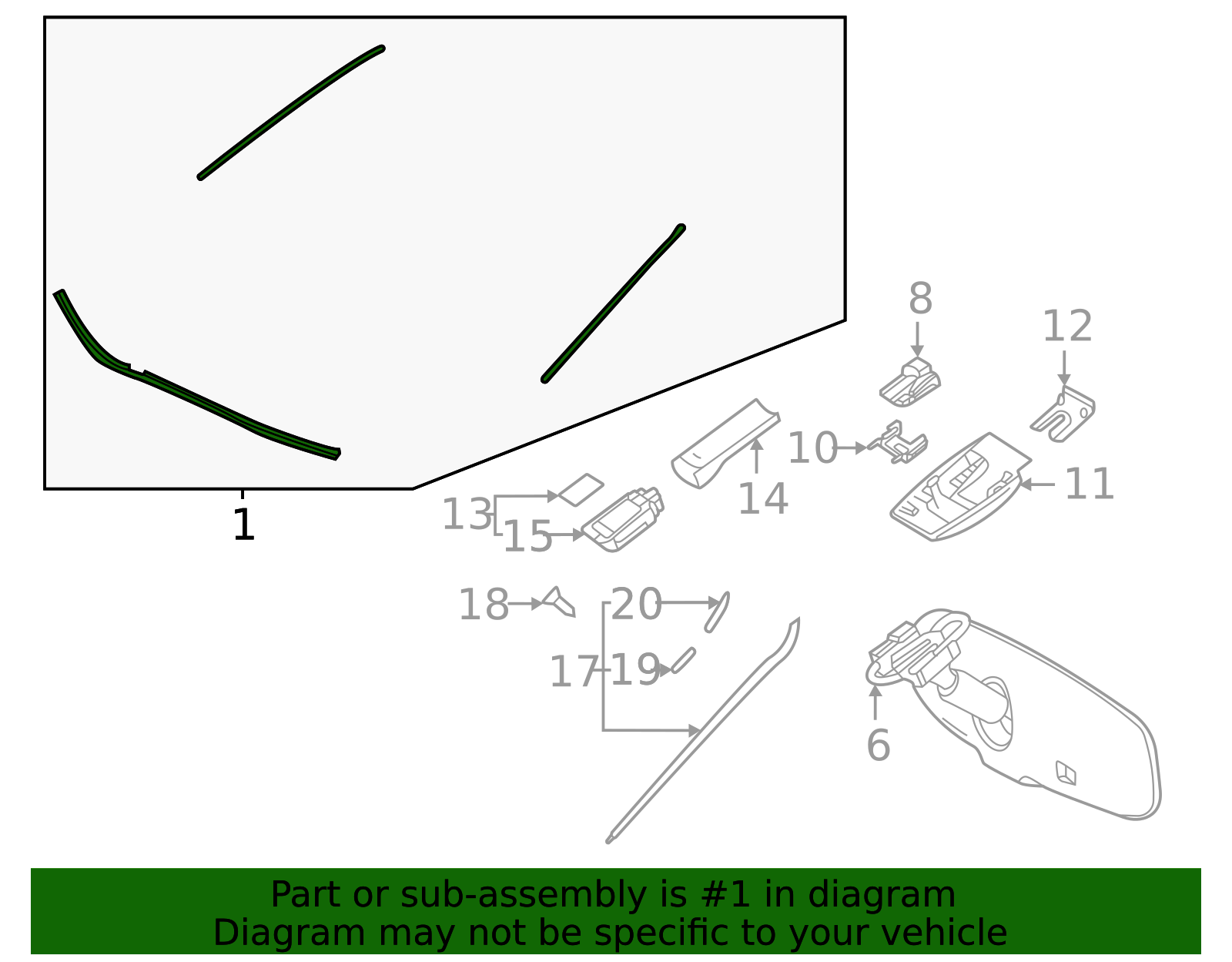 2021-2024 Toyota Sienna Windshield 56101-08300 | Sparks Parts