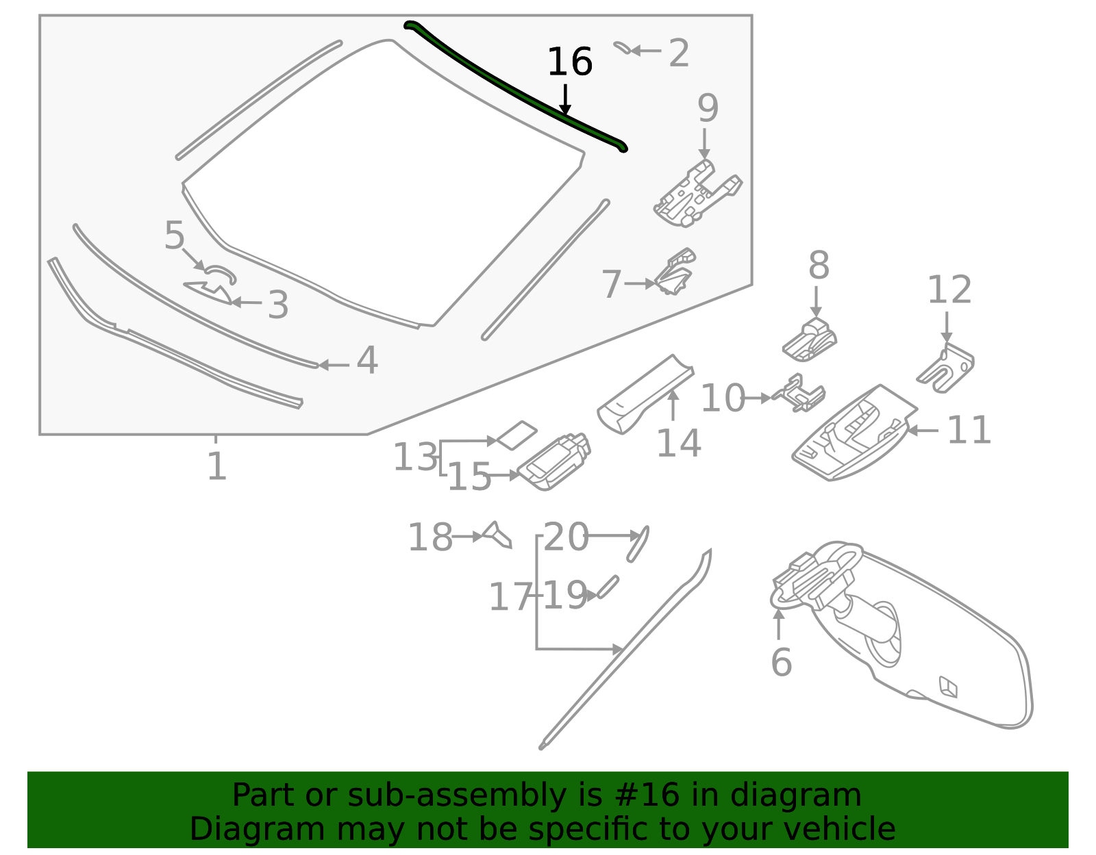 2021-2025 Toyota Sienna Windshield Molding 75531-08030 | Toyota Parts ...
