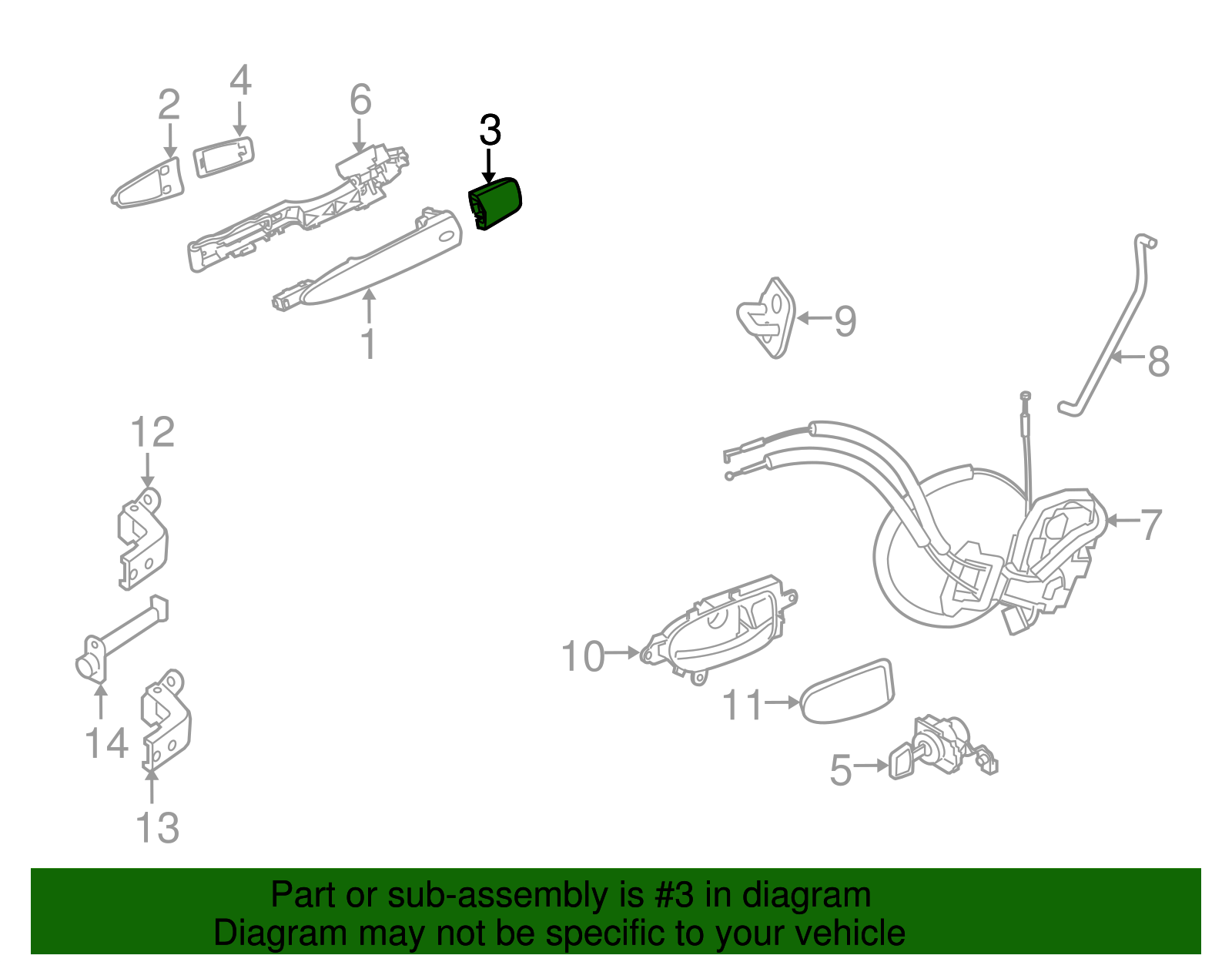 80645-5RB2A - 2018-2025 Nissan - Handle, Outside Escutcheon | Anicra ...