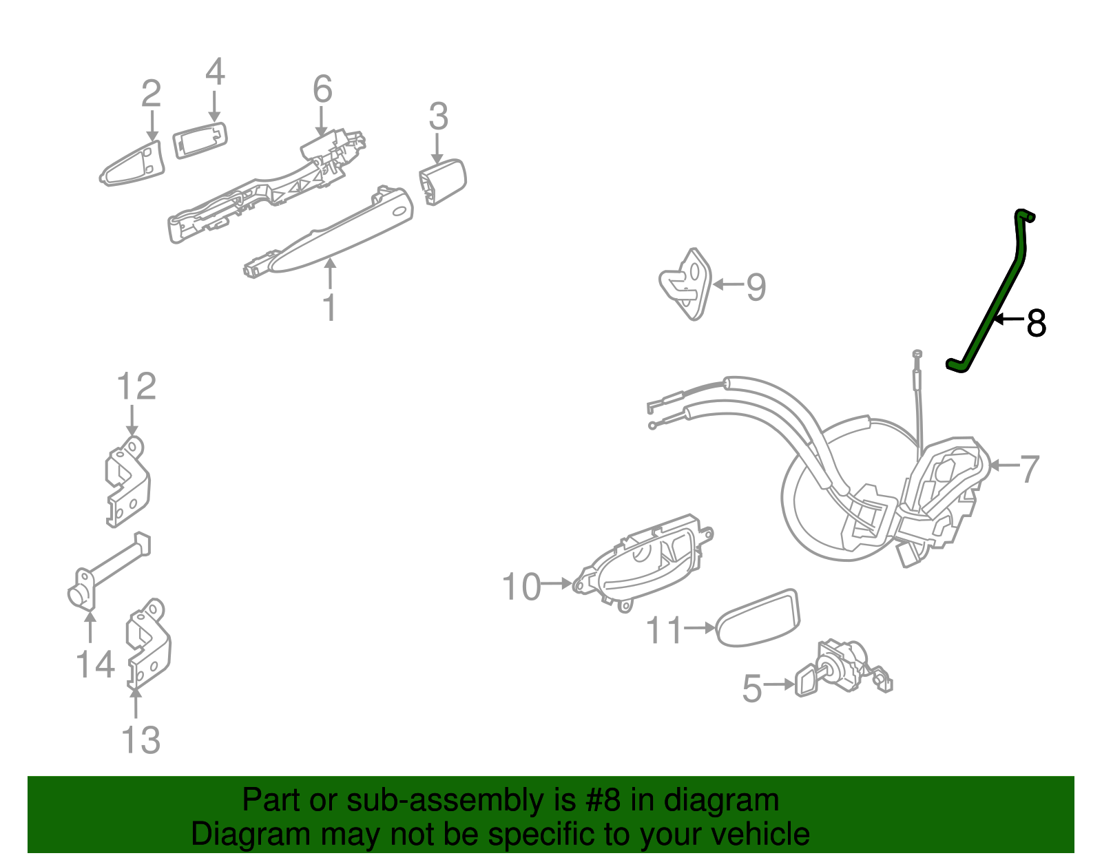 2016-2023 Nissan Maxima Lock Rod 80515-4RA0A | Nissan Parts Central