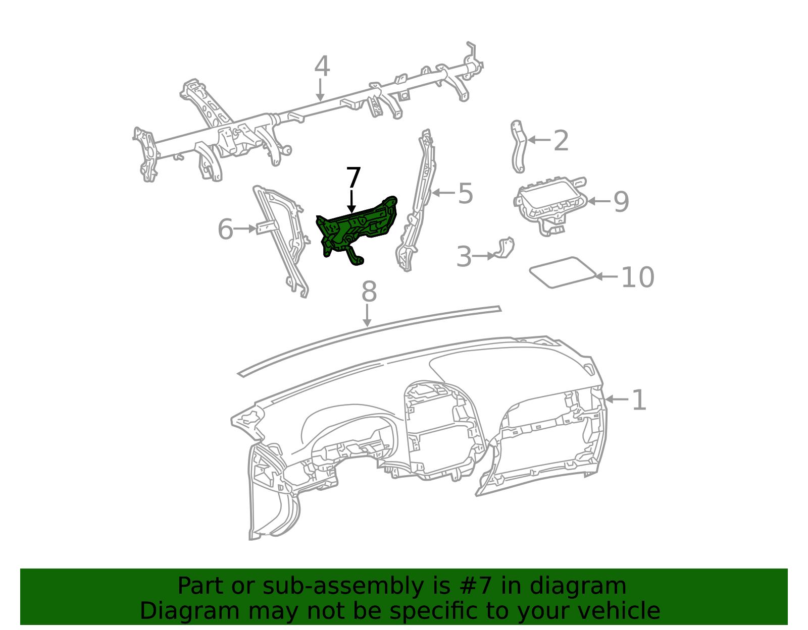 2011-2014 Toyota Sienna Center Bracket 55325-08020 | OEM Parts Online