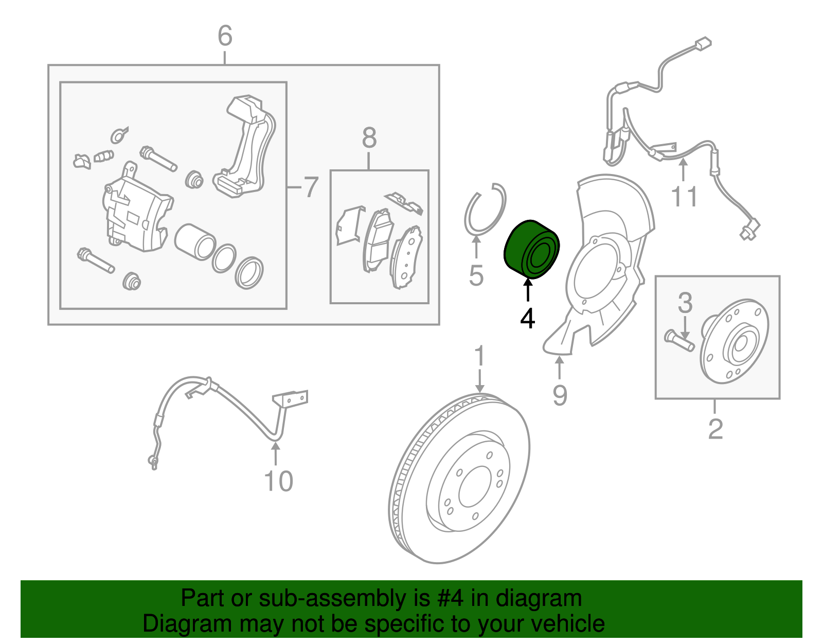 51720-2K000 - Kia Bearing 2010-2013 Kia | Performance Auto Parts