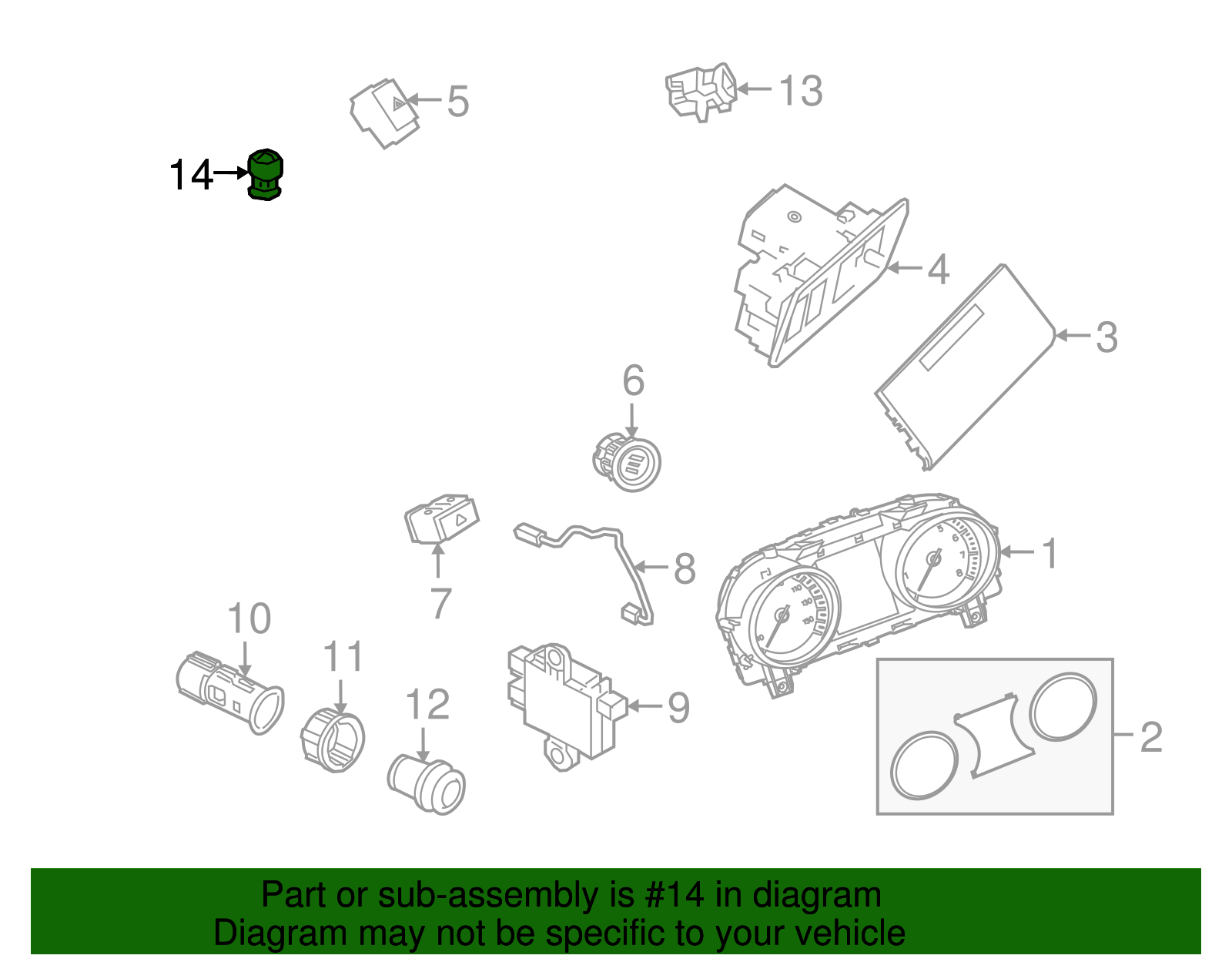2017-2023 Land Rover Sunload Sensor LR086370 | LandRoverParamusParts