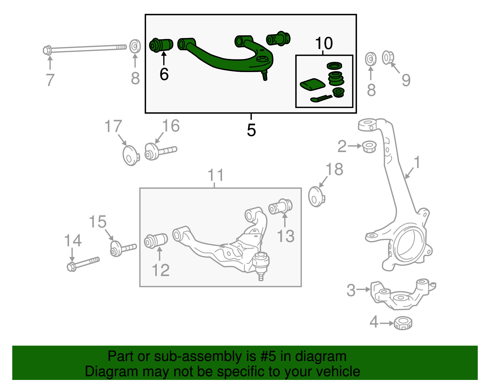 2005-2023 Toyota Tacoma Upper Control Arm 48630-04021 | OEM Parts Online