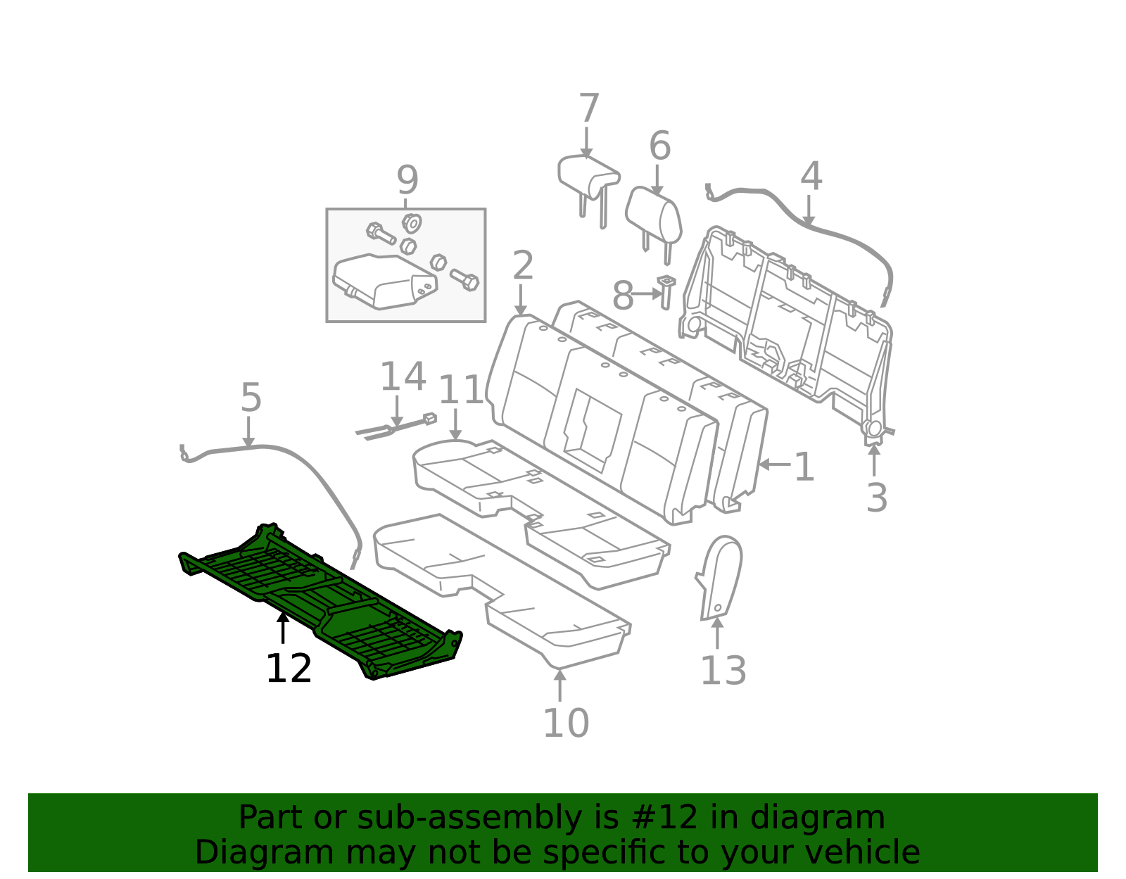 71610-0C130 - Cushion Frame 2005-2006 Toyota Tundra | Bam Wholesale Parts