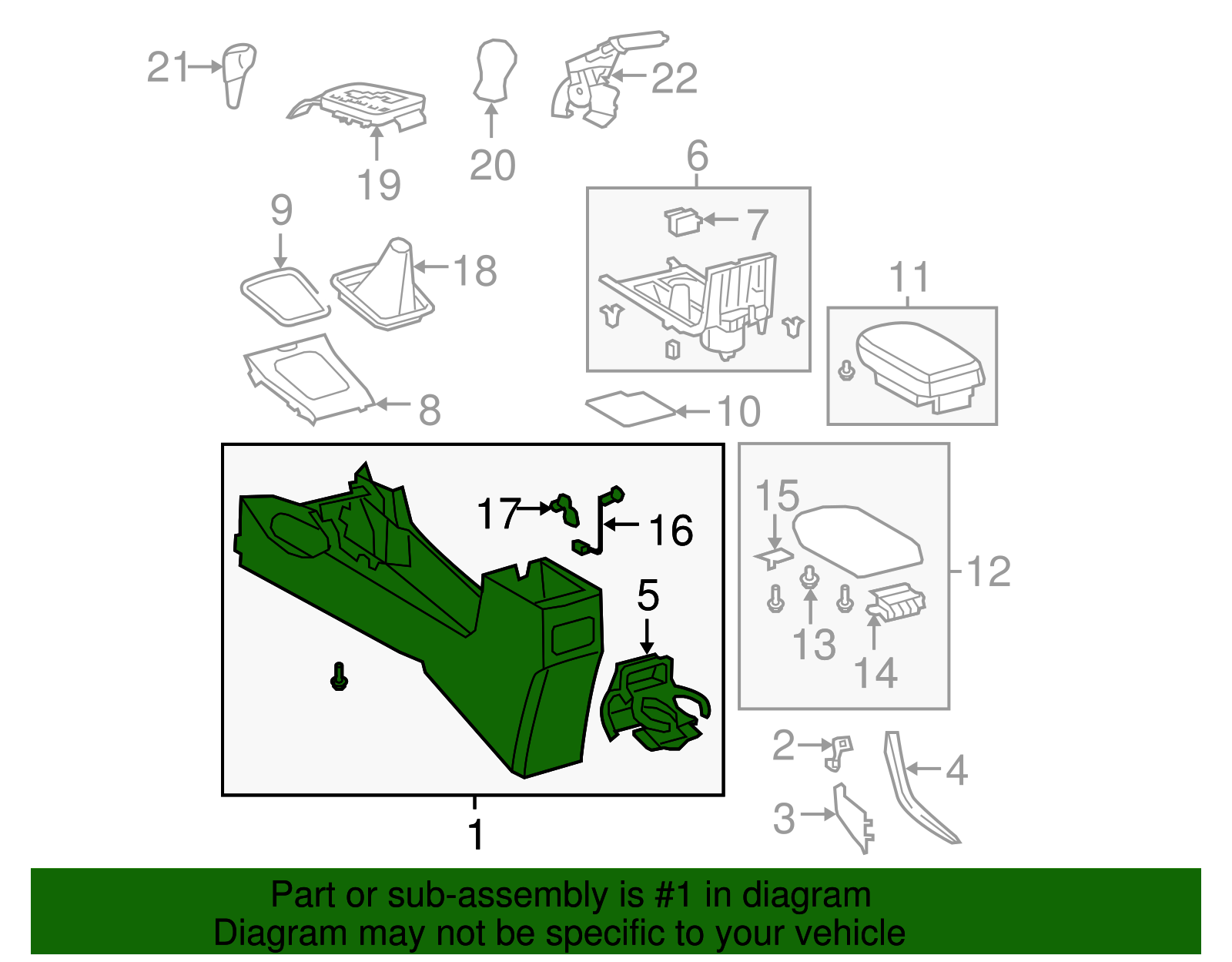 58910-12840-E0 - 2011-2013 Toyota Corolla - Console Base | Conicelli Toyota