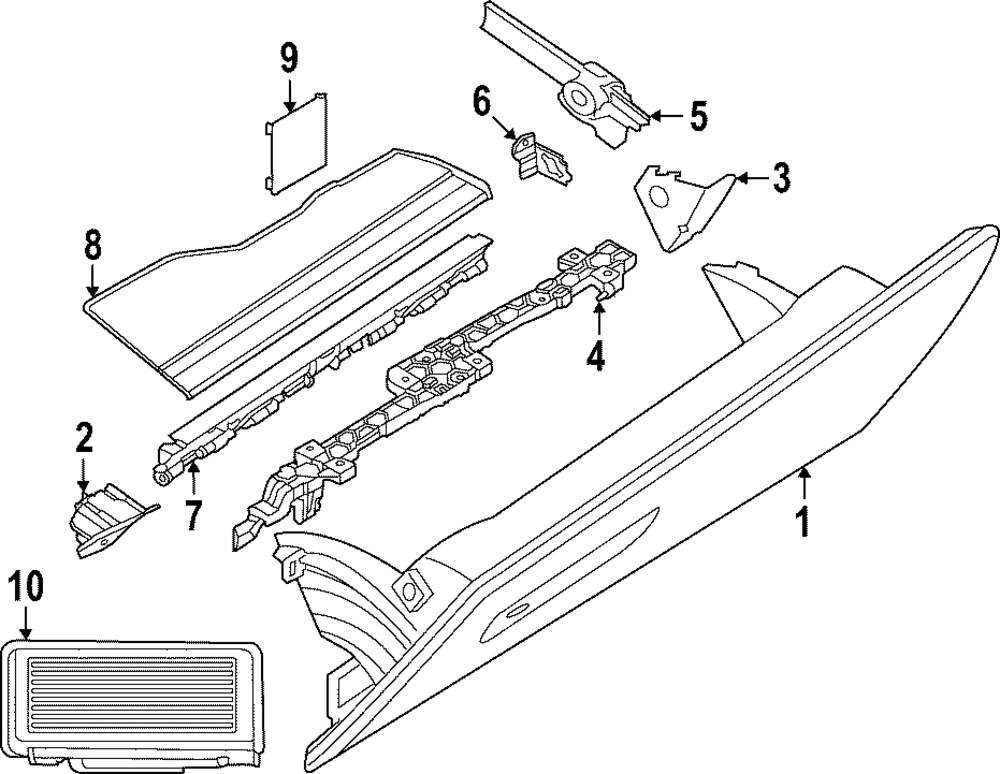 2022-2025 BMW iX Glove Box Door 51-16-9-461-538 | BMW Parts Online Hub
