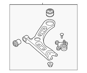 Hyundai - 54501-C1000 - Lower Control Arm - 2015-2016 Hyundai Sonata ...