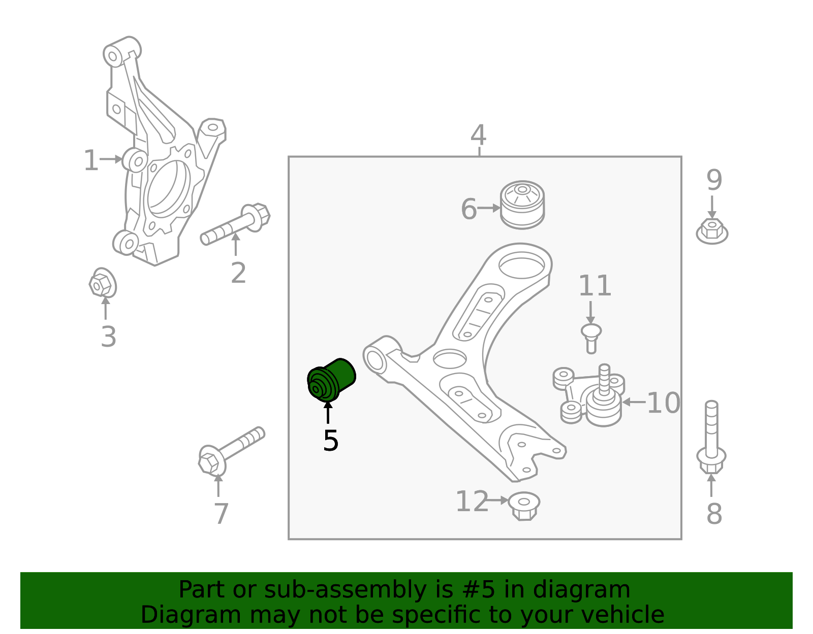 2016-2025 Hyundai Lower Control Arm Front Bushing 54551-E6100 | World ...