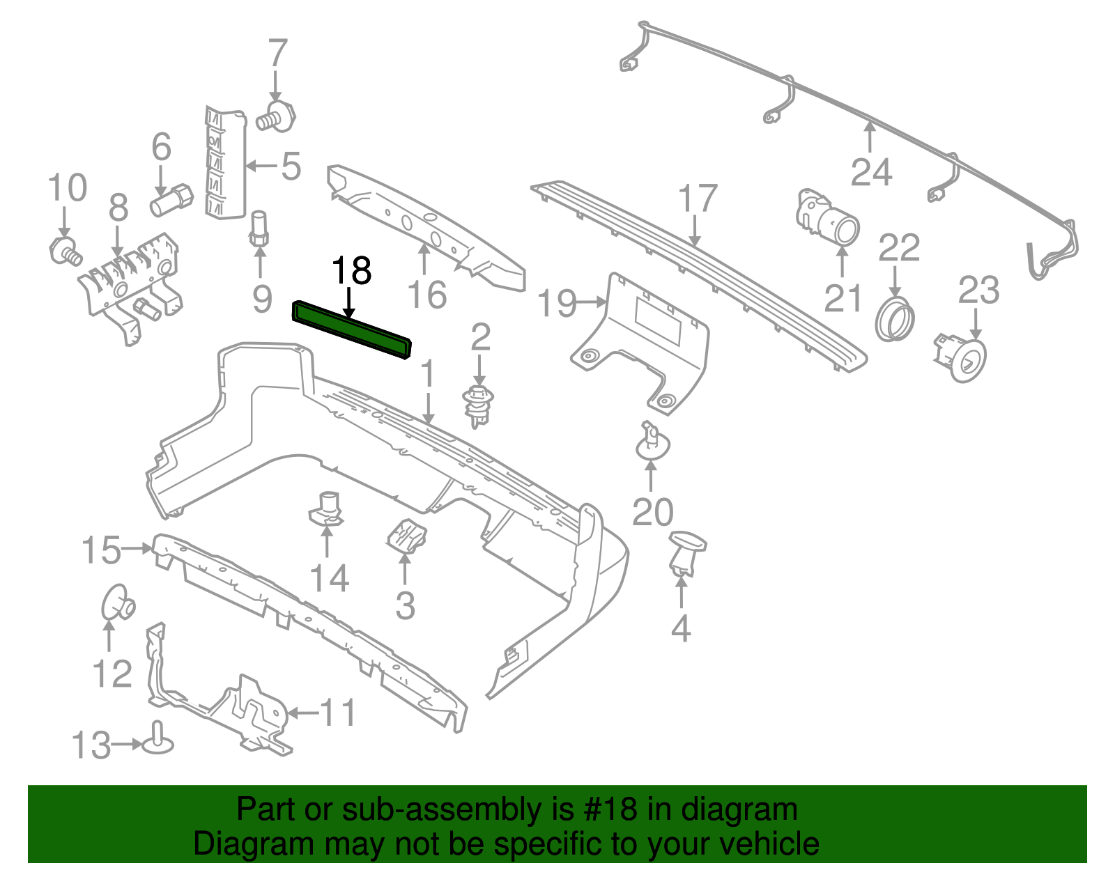 XFF500020 - Reflector Panel - 2005-2016 Land-Rover | Land Rover Lake Bluff