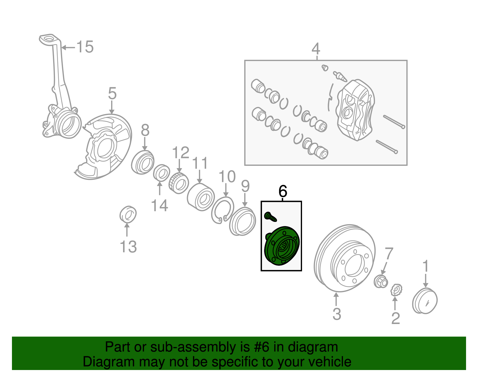 Genuine Toyota Wheel Hub (Left, Right, Front) w/studs part# 43502-35170 ...