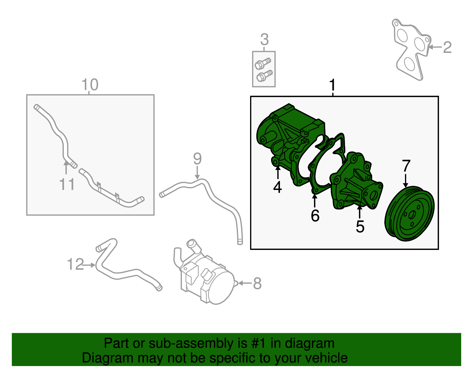 25100-2G800 - Water Pump Assembly 2011-2016 Kia Optima | Kia.Parts Store