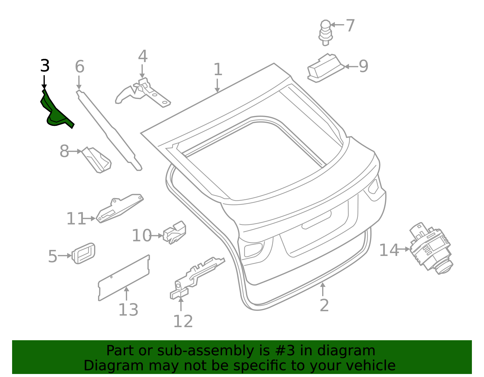 51247318699 - 2015-2019 BMW X6 Wedge (51-24-7-318-699) | BMW of South ...