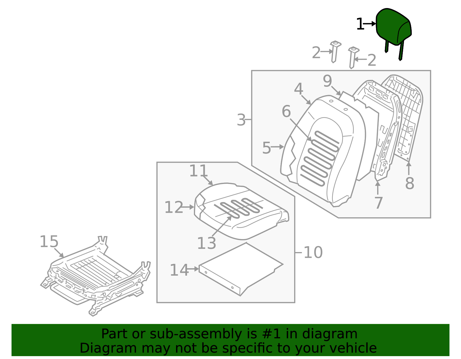 2010 Hyundai Elantra Headrest 88700-2H000-TAV | MotorMotor