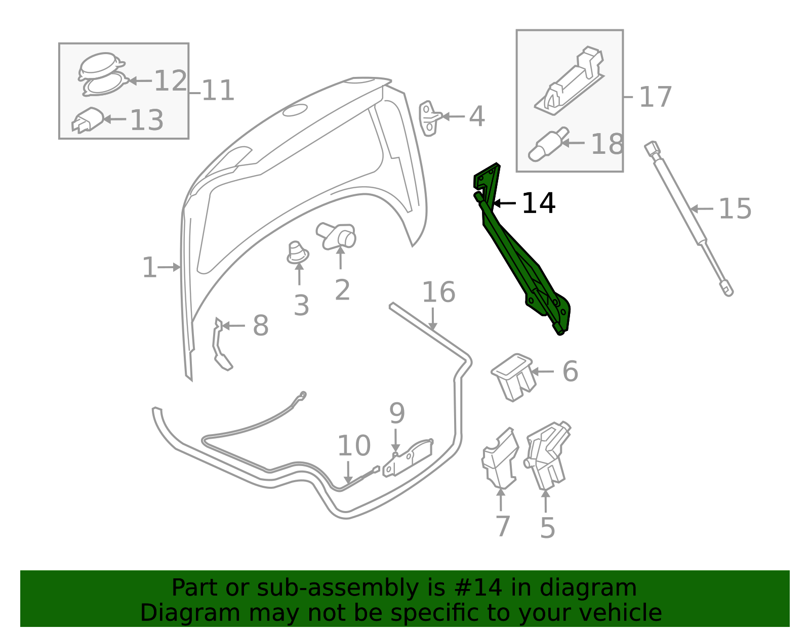 1Q0-827-302-C - Hinge 2007-2016 Volkswagen Eos | Wolfsburg Parts Direct