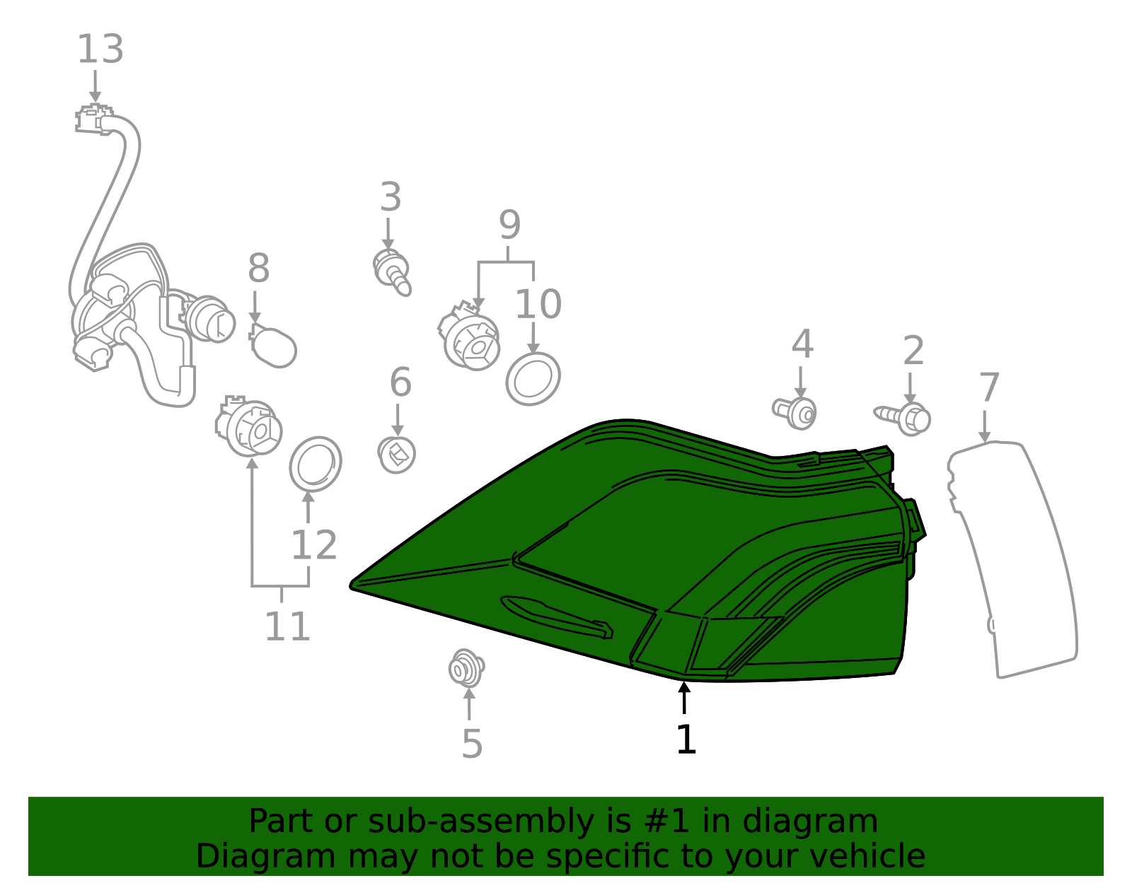 2019-2025 Toyota Tail Light (Right, Rear) 81551-42221 | OEM Parts Online