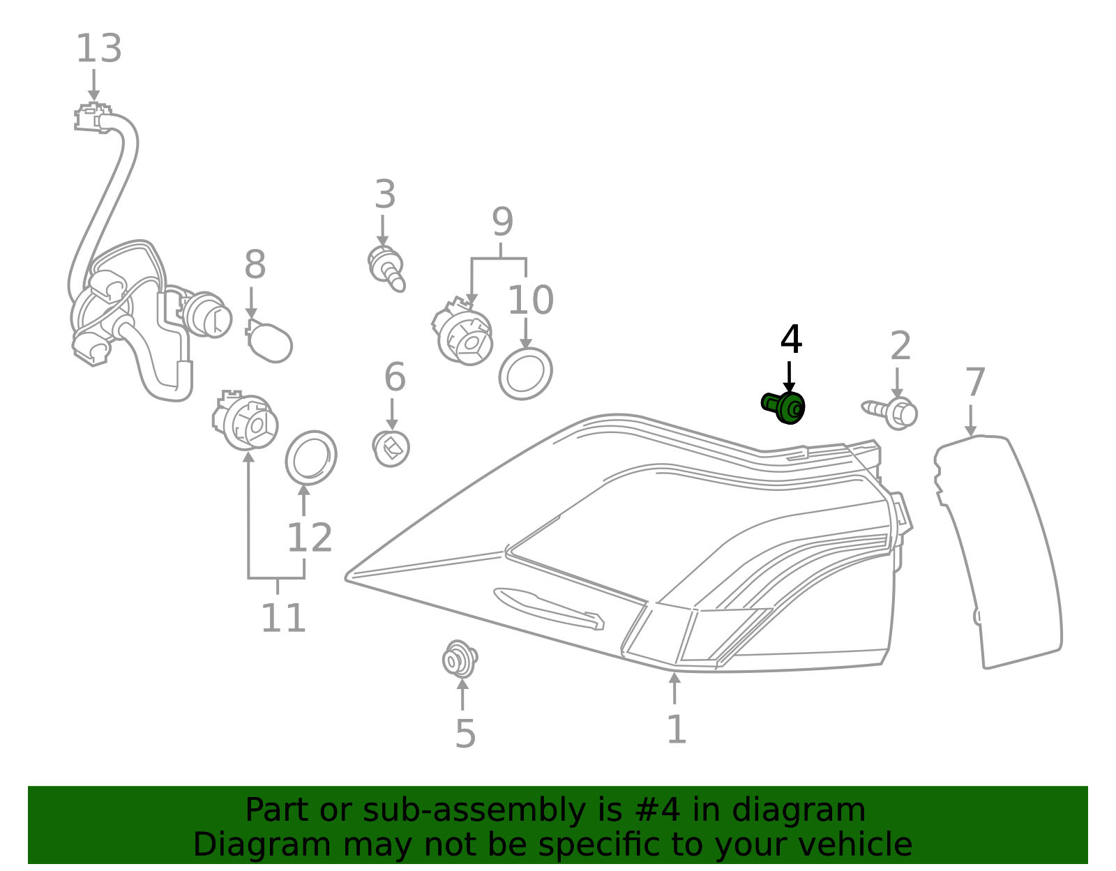 90189-06242 - Tail Lamp Assembly Grommet 2016-2025 Toyota | Longo ...