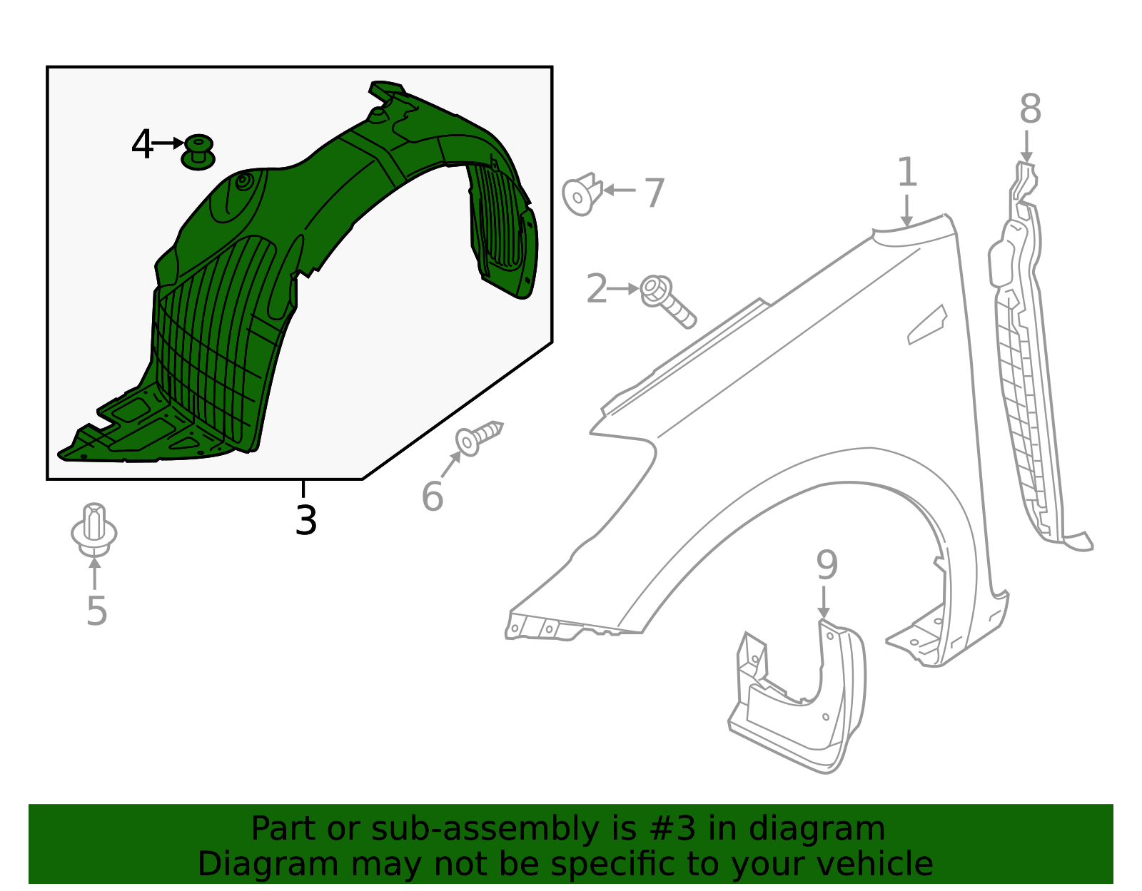2017-2018 Kia Forte Fender Liner 86811-B0000 | OEM Parts Online