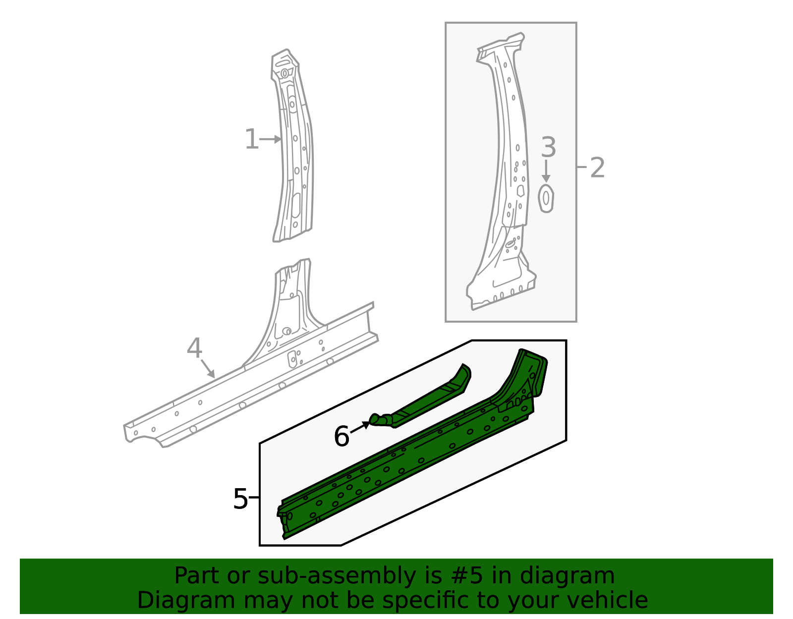 42484229 - Passenger Side Rocker Outer Panel Reinforcement 2016-2022 ...