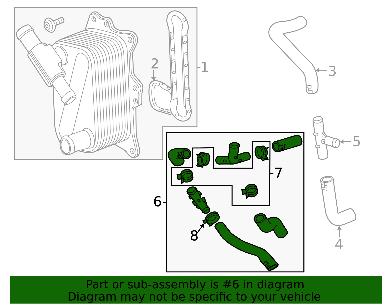 2020-2025 GM Radiator Outlet (Lower) Hose 85046337 | GM Parts Center
