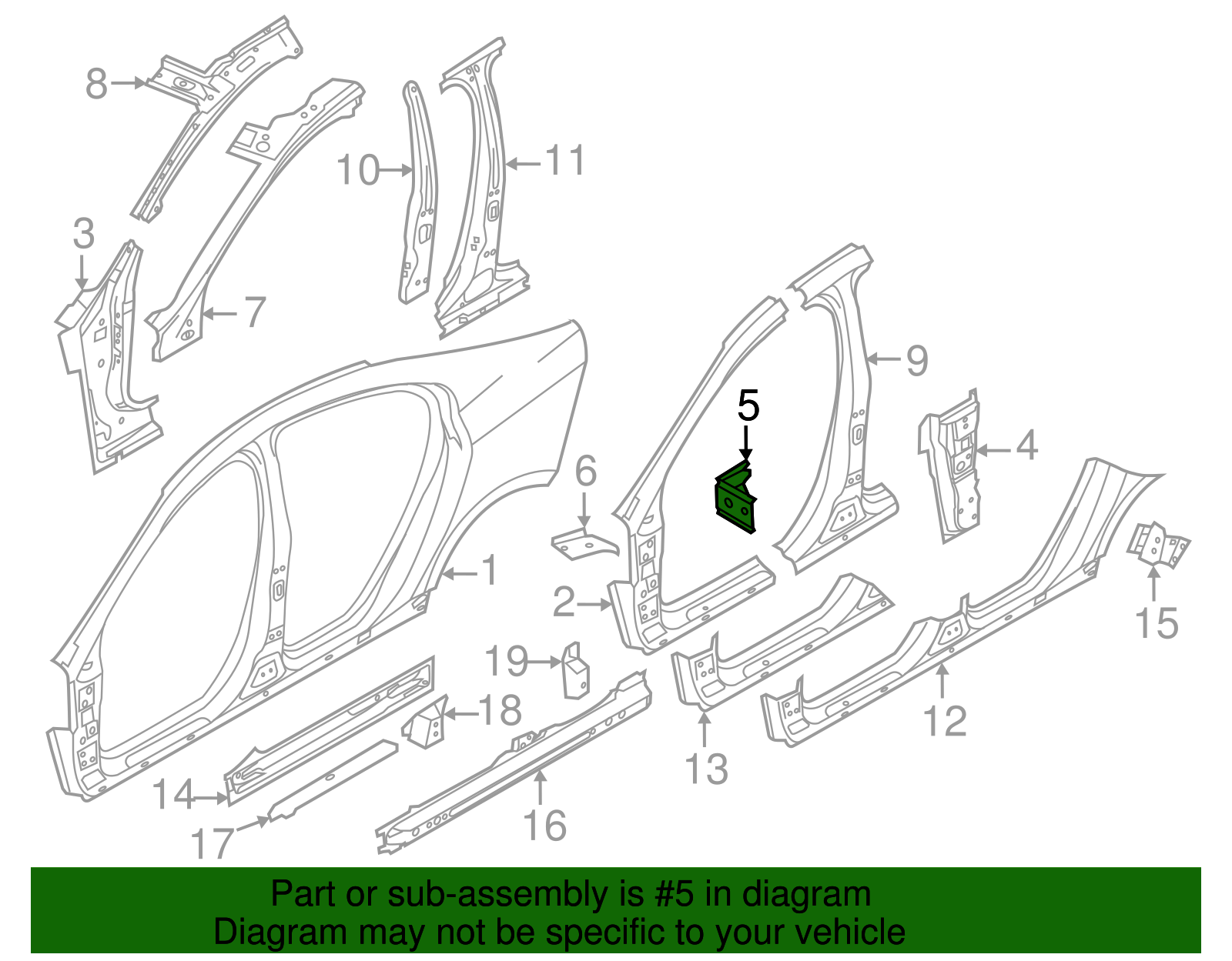31353014 - Aperture Panel Bracket - 2011-2018 Volvo | Volvo OEM Parts ...