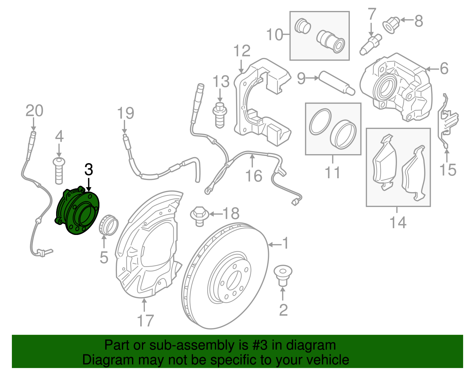 31226882263 - 2007-2019 BMW Front Hub & Bearing (31-22-6-882-263) | BMW ...
