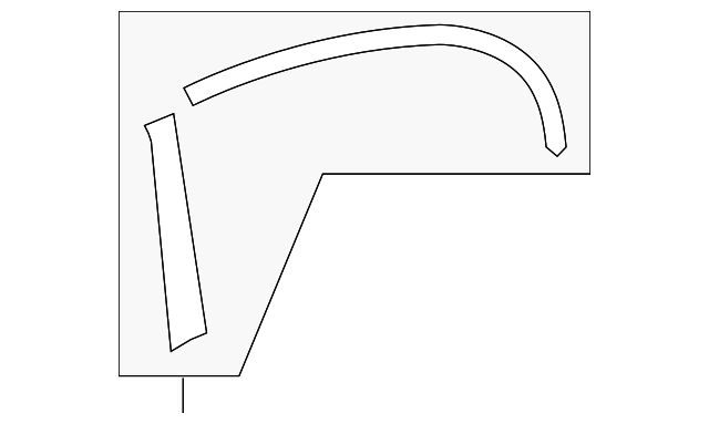 67824-SNA-A01ZA - Tape Set R Rear Door Sash *NH70* (Flat Black) - 2006-2008 Honda Civic ...