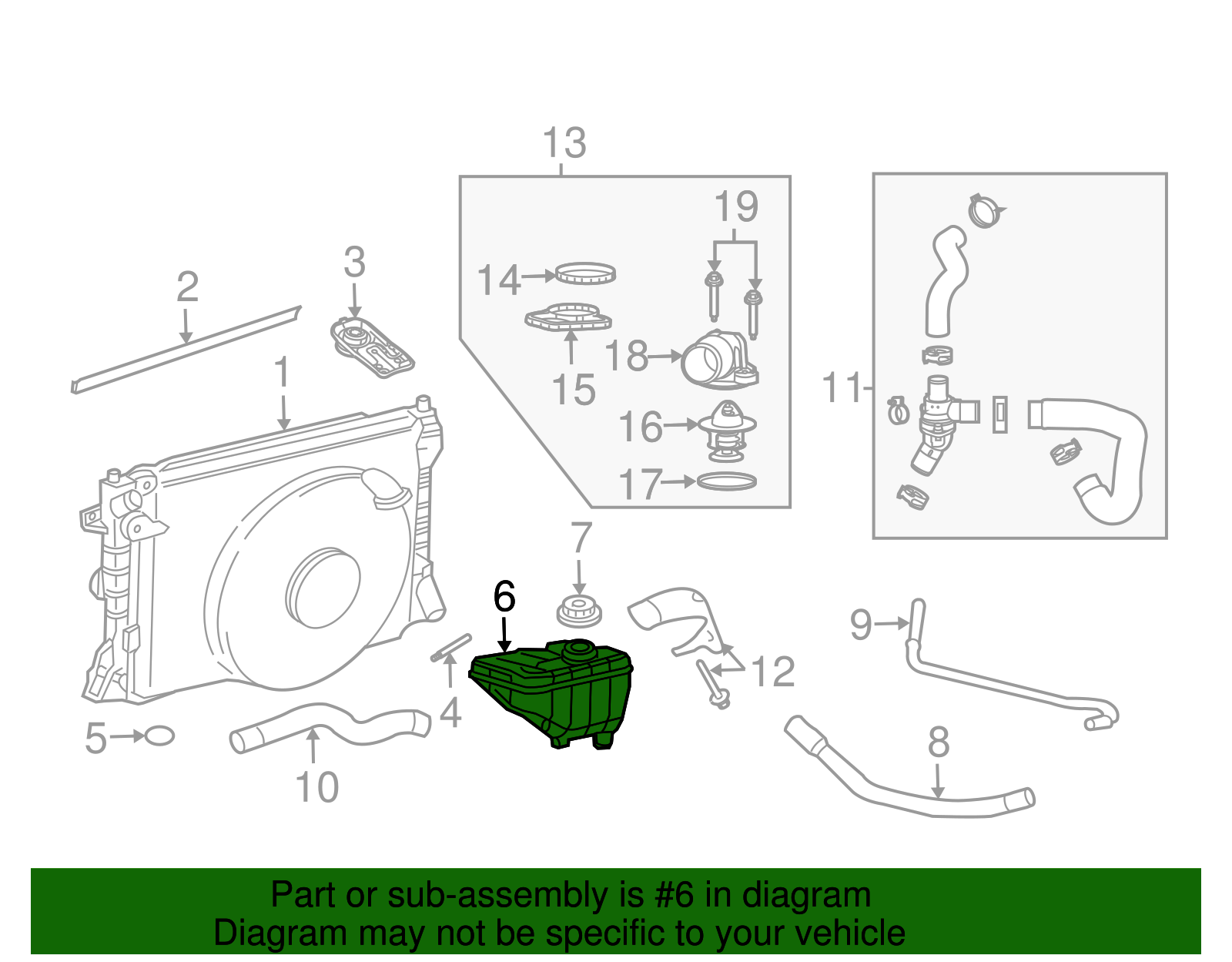 OEM Ford Recovery Tank For 2005-2010 Ford Mustang - Part No. 4R3Z-8A080 ...