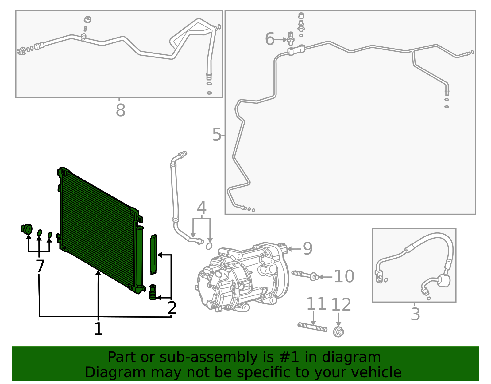 2020-2021 Toyota Highlander A/C Condenser 884A0-48010 | Toyota Parts Center