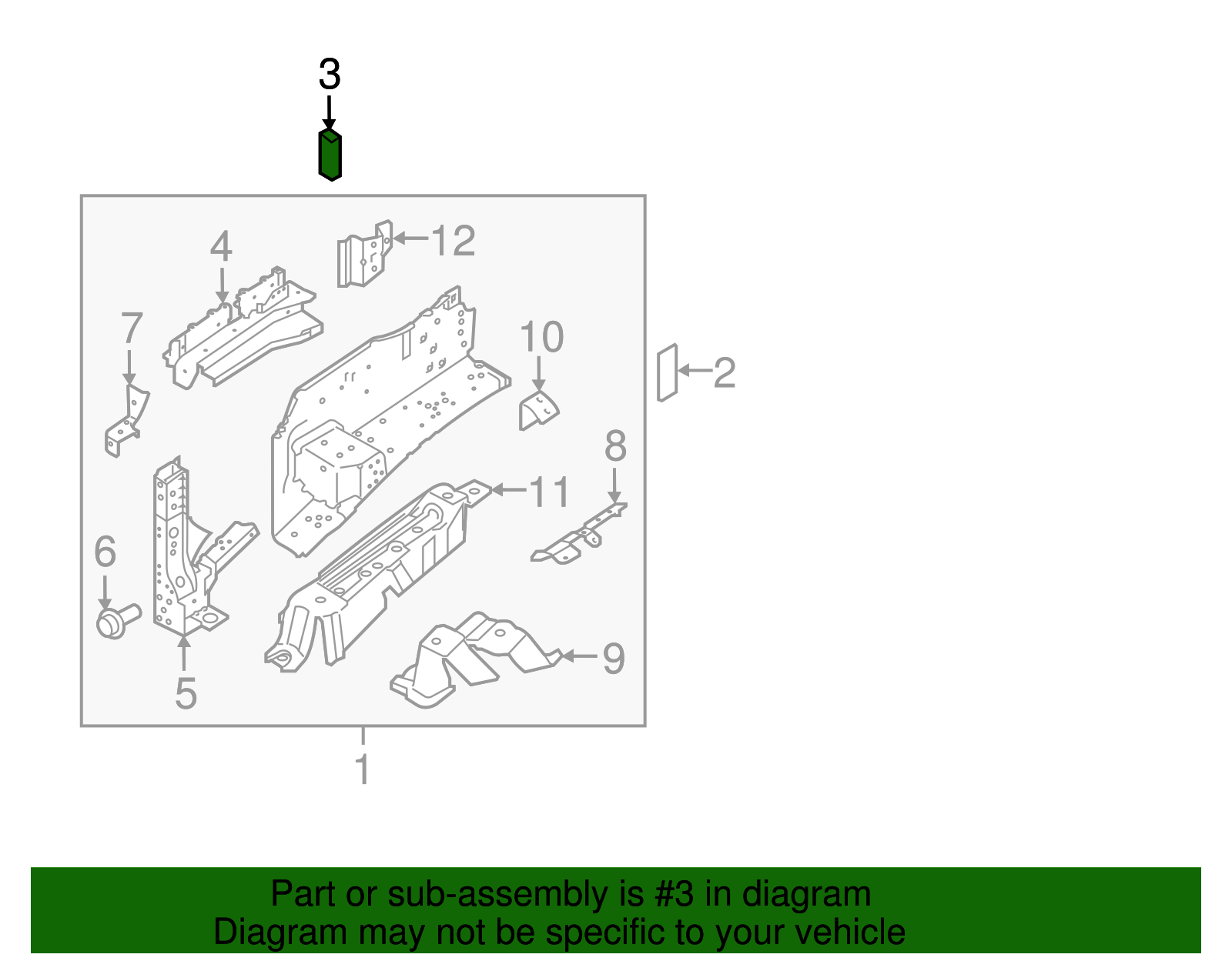 2016-2024 Nissan TITAN XD Apron Assembly Brace 64197-9FV0B | Nissan ...